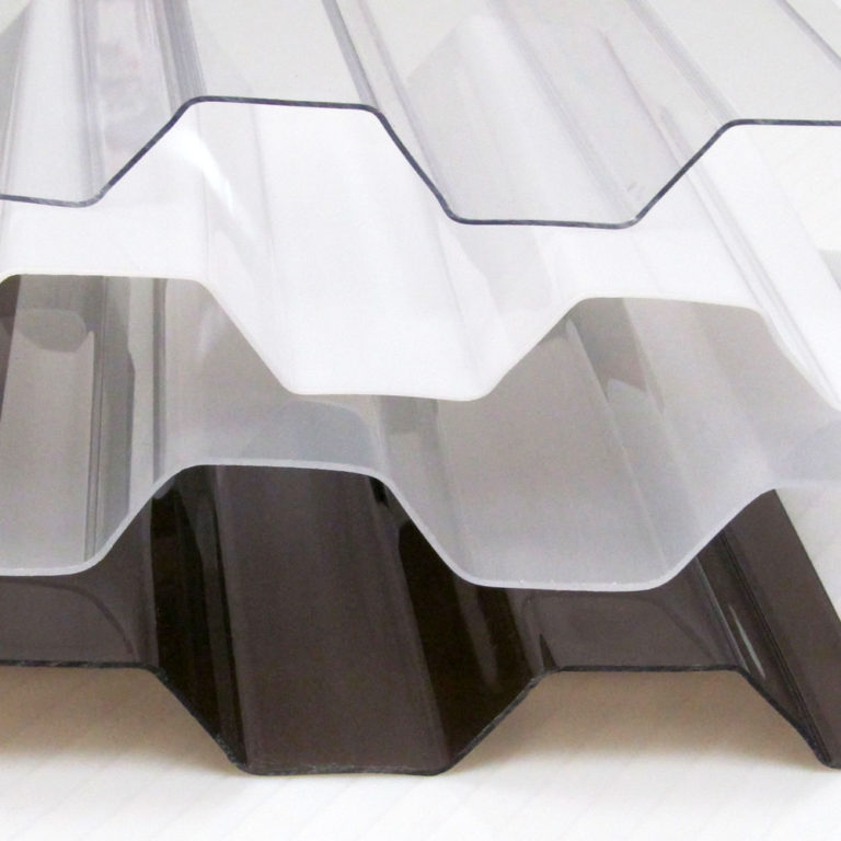 Corrugated Polycarbonate Sheet – Greca Style – Clear, Opal and Bronze ...